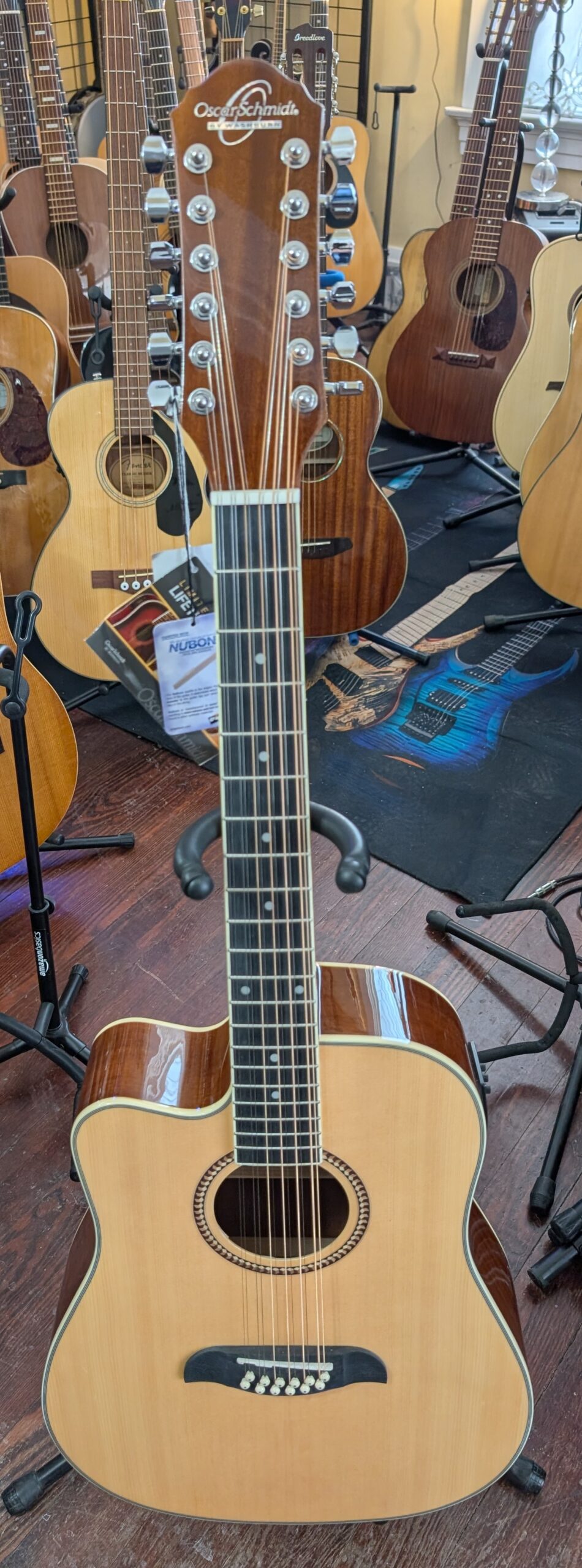 Oscar Schmidt by Washburn OD312CE-LH Left Handed Acoustic Electric 12 ...